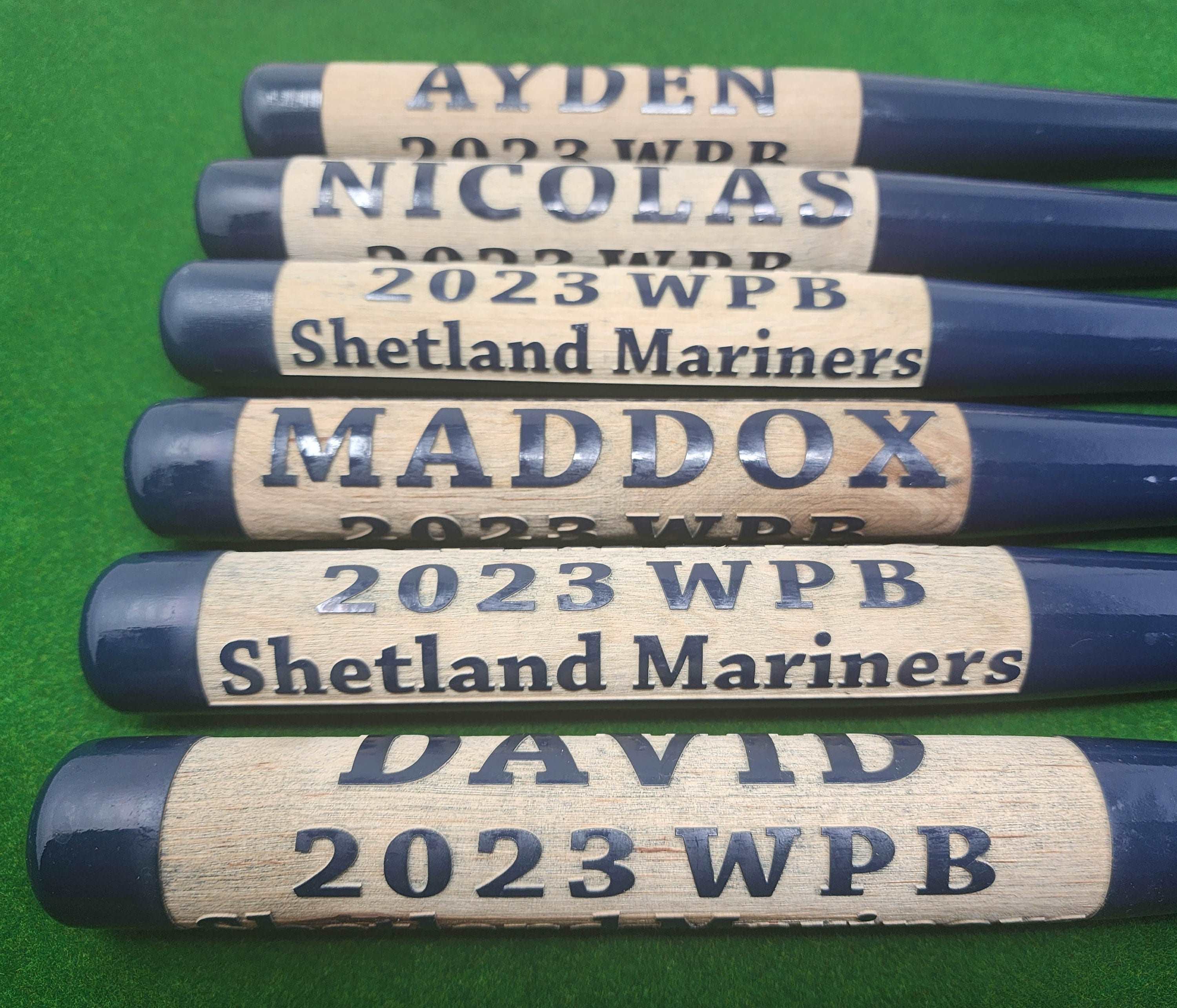 Custom Engraved Baseball or Mini Bat Awards for Little League Teams
